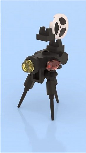 LEGO Vintage Movie Projector 🧱🎬 Tiny Build with Classic Hollywood Vibes! 🌟 #legomoc #legoshorts