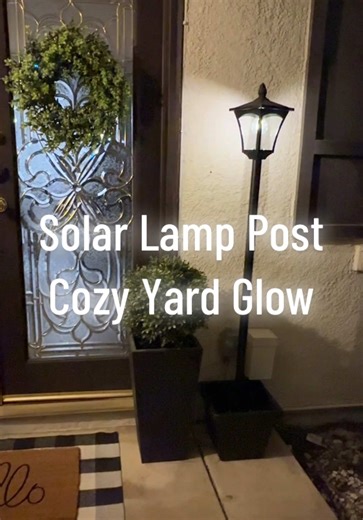 Upgrading my front yard for spring 🌿 This solar lamp post adds the prettiest warm glow at night and I love that it’s solar powered with a built-in planter. No wiring, easy setup, and it turns on automatically at dusk. It’s 49% off right now, so if you’ve been thinking about refreshing your outdoor space, now’s the time. #springdecor #outdoorlighting #solarpostlights #solarlights #hoodink