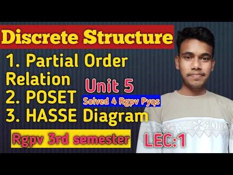 Partial Order Relation | Poset & Hasse Diagram | Unit 5 Discrete Mathematics | RGPV