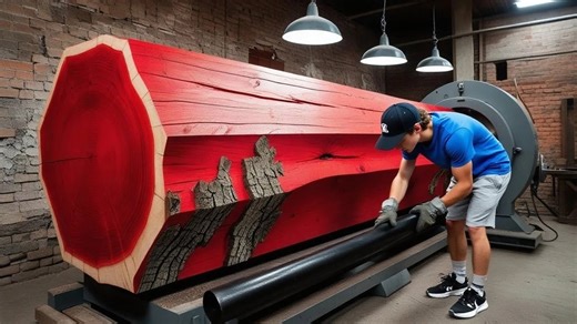 15 reactions | The Hidden Secret to Turning a Redwood Log into a Masterpiece | Wood Craft | Facebook