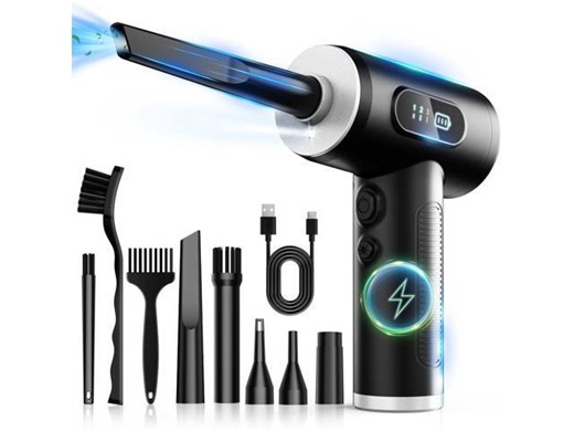 Compressed Air Duster-3 Gear Adjustable 100000RPM Electric Air Duster with LED Light, Rechargeable Cordless Air Blower for Keyboard Electric Devices Cleaning. Replaces Compressed Air Cans (Black) - Newegg.com