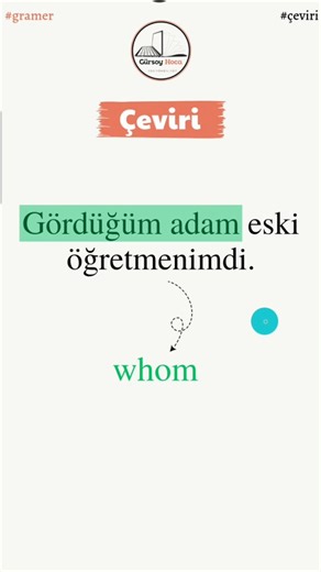 Gürsoy Akkuş | İngilizce on Instagram: "Relative Clause "whom" yapısını sadece 30 saniyede öğretiyorum🧿🫶 650 Video + 20 E-Kitap + Seslendirmeler + Çalışma Programı içeren İngilizce Eğitim Setimi 7.500 lira yerine 1499 Liraya satın alabilirsiniz📌 (1 saniyede teslimat özelliği ile✅️) Stoklar sınırlıdır.📌 #reklam Satın Alma Linkini Hikayelere bıraktım🩵 Unutmamak için Kaydet butonuna basman yeterli ✅️ . . . . . . . . . . #yds #yds2025 #ingilizceögreniyorum #indirim #ydsvocabulary #yökdil #yökdi