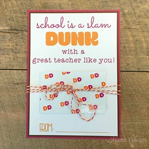 Dunkin Donuts Themed Teacher Gift + Free Printable Tag - Mama Cheaps®