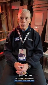 1.7K views · 51 reactions | The Intrepid Museum is special. Not only can you step aboard a ship that engaged in battle, but you can also meet real life heroes who served in the military, including several Intrepid former crew members. One of those heroes is John Keenan, a volunteer who served in the Marines from 1969-1973. | Intrepid Museum | Facebook
