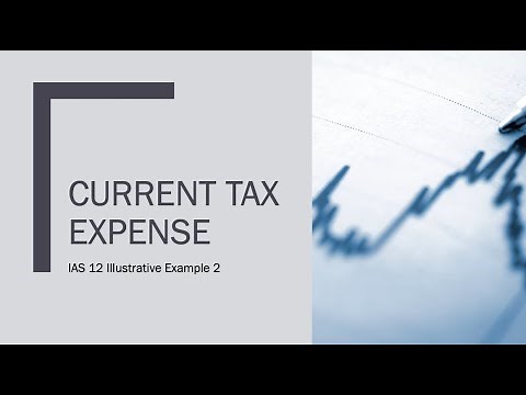 How to calculate current tax expense: IAS12 Illustrative Example 2