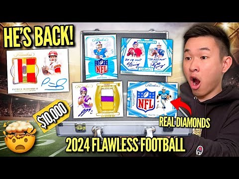 THE MOST EXPENSIVE FOOTBALL CARDS ($10,000)! 😱🔥 2024 Panini Flawless Football FOTL Hobby Box Review