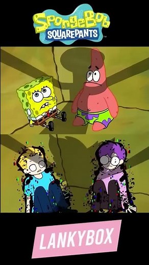 CORRUPTED LANKYBOX vs SPONGEBOB! 😂 HILARIOUS SPLIT SCREEN ANIMATION AND MORE! #shorts