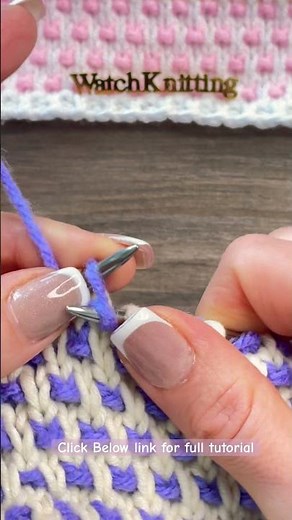 Click link above for Two-Color Sprouted Seed Stitch tutorial both in the round and flat knitting!