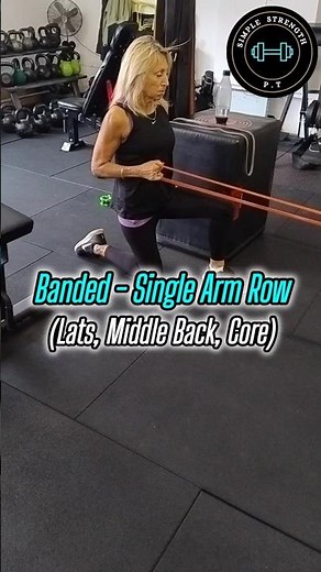 Banded Single Arm Row (Back + Obliques)