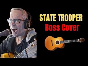 Bruce Springsteen - State Trooper (Solo Acoustic Cover in 4K | Lyrics On Screen)