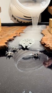 Pouring epoxy to make Star Wars table Partner: m_bcreative | Crafty Panda