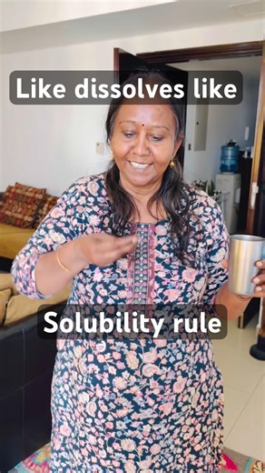 SOLUBILITY RULE 💧Like dissolves like #shorts