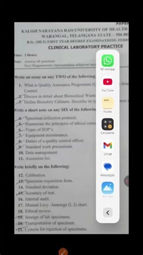 Bsc ( MLT) 1st yr#clinical laboratory practice #model Qp