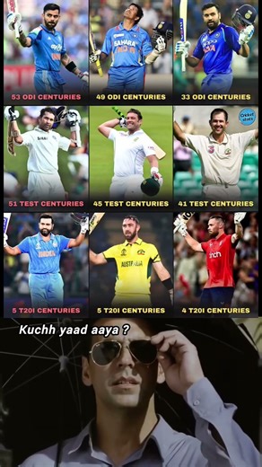 "सदी के बाद सदी… क्रिकेट के असली बादशाह! 🔥🏏🇮🇳 #CricketLegends #CricketRecords #GOATPlayers