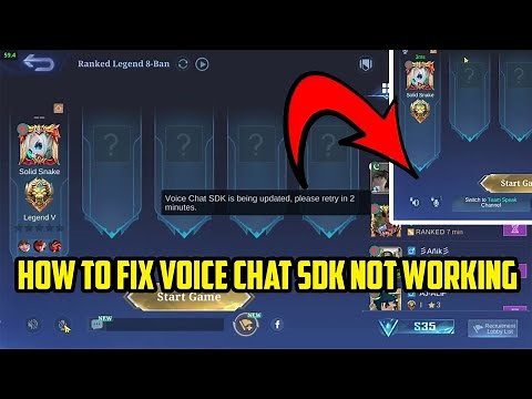 How To Fix Voice Chat SDK Not Working In MLBB | 2025