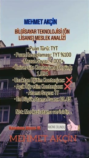 BİLGİSAYAR TEKNOLOJİSİ (ÖN LİSANS) MESLEK ANALİZİ #bilgisayar #teknoloji #shorts #önlisanskpss #kpss