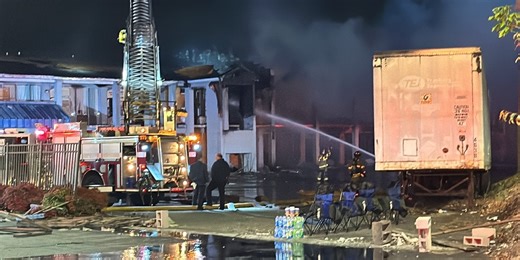 Gastonia Fire Department responded to 2-alarm fire at abandoned motel on Cox Road