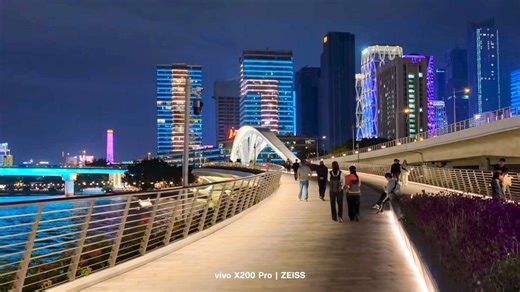 3.4K views · 73 reactions | A brand-new photo spot under the #CantonTower and beside #LiedeBridge!  Here you can catch the stunning #night view of #ZhujiangNewTown, with the tram gliding quietly behind you — the perfect blend of light, city, and romance. ✨ #GuangzhouNightscape #visitguangzhou #GlamorGuangzhou  Huangpuyong Pedestrian Bridge  Metro Line 3 – Canton Tower Station, Exit A  为食少女阿何 | Guangzhou Travel | Facebook