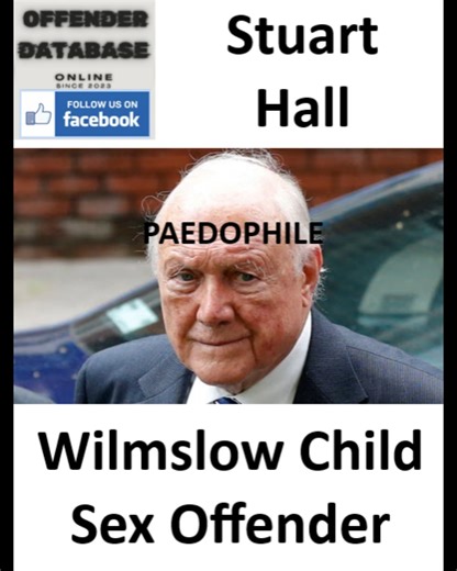 In 2015, the Offender Database recorded that former broadcaster Stuart Hall was released from prison after serving half of his sentence for sexual abuse. | Offender Database