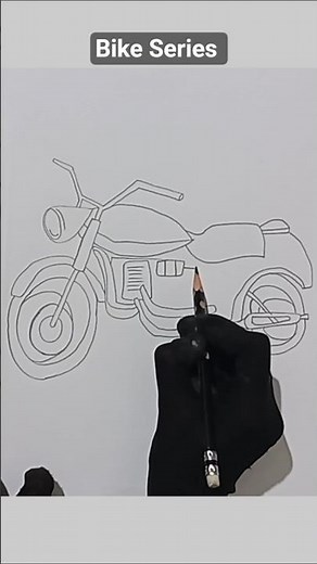 Easy and Step by Step Bike Drawing | How to Draw a Bike | Pencil Sketch Bike Series 2025