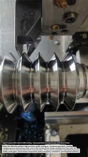 High Precision CNC Lathe Profile Cutting – Advanced Metal Turning Process with Mirror Finish.