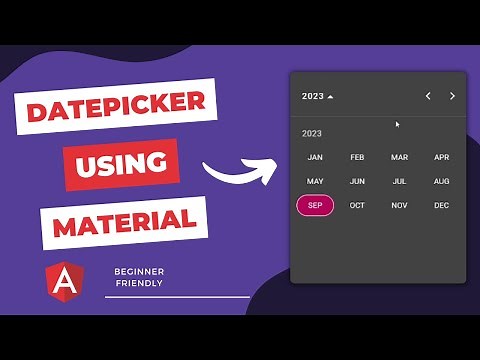 Create Angular Datepicker Using Angular Material