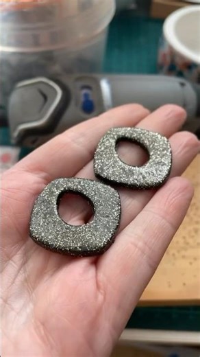 Embossing Powder on Polymer Clay / experimenting / mixed media