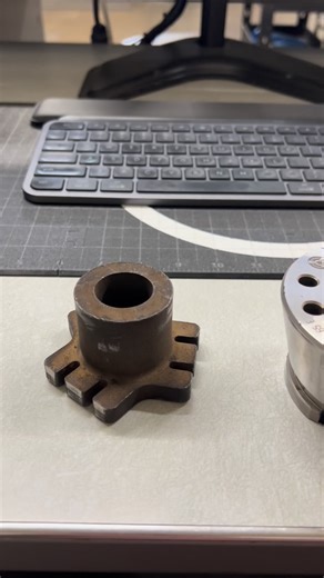 New year and first project of 2026. Preparing an emergency quick change collet for an irregular shaped casting. #nubtools | Nub Tools