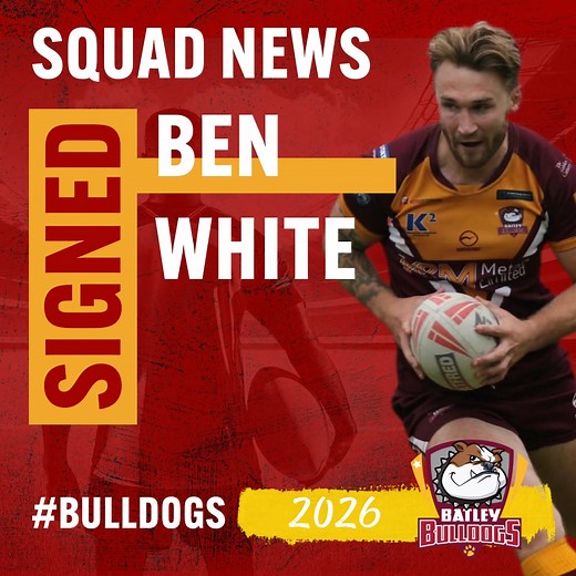 155 CLUB APPEARANCES. 115 CLUB POINTS. AND COUNTING. ​Half-back Ben White has extended his stay, keeping him a Bulldog for the 2026 season! ✍️ #BULLDOGS | Batley Bulldogs RLFC