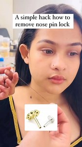 11M views · 11K reactions | A simple hack how to remove nose pin lock | Makeup artist Maahi pol | Facebook