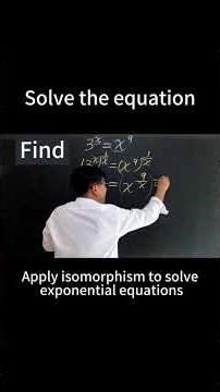 Solve exponential equ by isomorphism method #maths #physics #viral