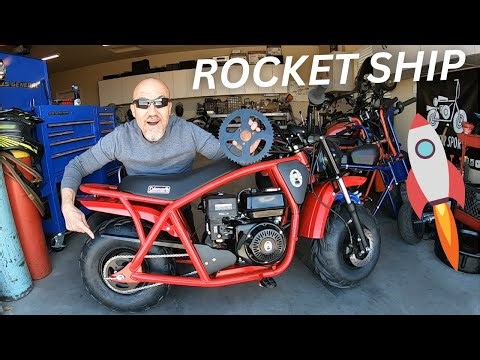 Coleman B200 Mini bike gets faster with one mod!