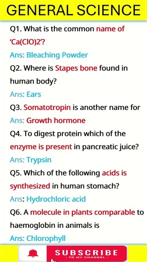 General Science| question and answers#generalscience #science