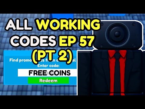 All WORKING Codes in EP 57 Part 2 (Toilet Tower Defence)