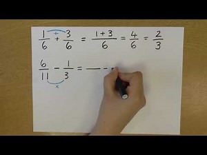 Adding and subtracting fractions