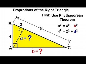 Geometry - Basic Terminology (22 of 36) Proportions of the Right Triangle