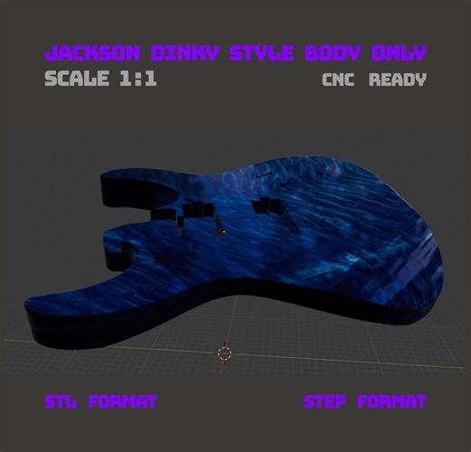 Jackson Pro Dinky DK2 Guitar Body - CNC 3D Model (STL & STEP Files) - Etsy