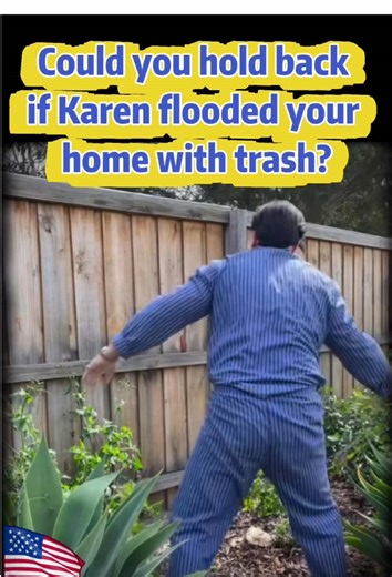 Karen's trash collapsed our fence，Call the cops?#karen #neighbor #viralvideo #truestory #animation
