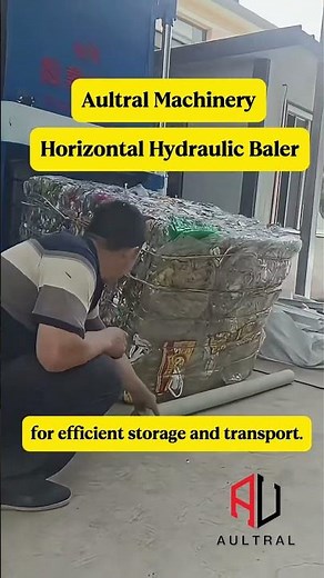 Industrial Horizontal Waste Compactor for High-Volume Recycling