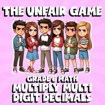 Multiply Multi Digit Decimals THE UNFAIR GAME - No Prep Grade 6 Math Review