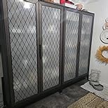 FEOMOS Frosted Glass Window Film, Static Cling Window Tint - Black Lattice, 35.4x118 inches, Anti UV Sun Block