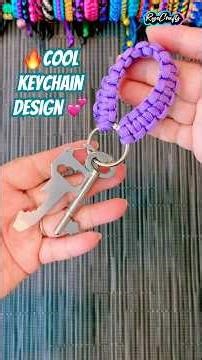 💫 Cool Paracord keychain design #shorts #diy #howto #craft #diykeychain #paracord #tutorial