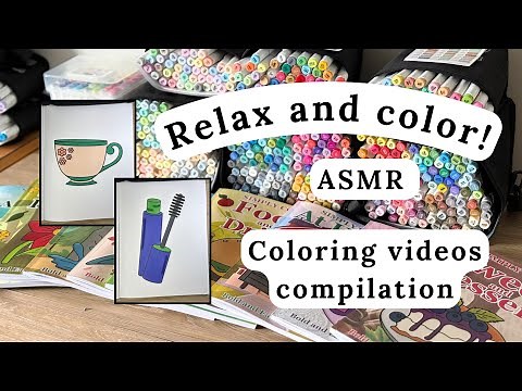 ASMR marker sounds | ASMR coloring compilations | Relaxing coloring videos 😊