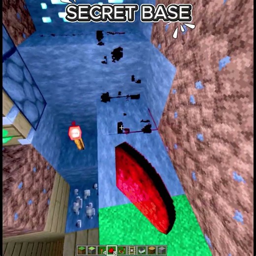 Build Secret Base In Minecraft #minecraft #shorts