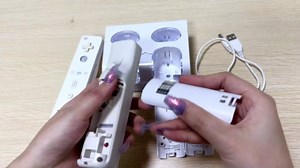 Remote Controller Charger Station for Wii/Wii U with 4 Pack 2800mAh Rechargeable Battery Pack, Controller Charging Dock Station for Wii Controller, Remotes are not Included