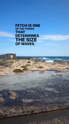 Tristan Gooley on Instagram: "What is “Fetch”? The definition of the word ‘fetch’ is simple: The distance that wind travels over open water. But why do we need to know that? Spend enough time on or near the sea and the reason becomes apparent. Wave size is determined by three main factors: The strength of the wind. The length of time it has been blowing. The distance of open water it has been blowing over: the fetch. If any of these three variables increases then the size of waves will also incr