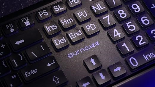 KB612 Large Font Keyboard Function Display