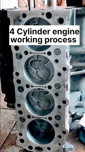 4 Cylinder engine working process🛠️ | Slow-motion piston moving | 3 vs 4 Cylinder