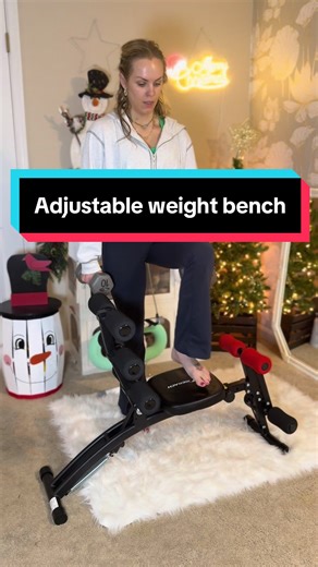 This adjustable weight bench is perfect for starting your home gym and your fitness journey. It’s actually so versatile and very lightweight. @Merach US #homegymequipment #weightbench #homeworkout #adjustableweightbench #tiktokshopholidayhaul