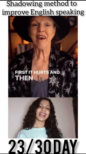 shadowung method to improve English speaking challenge 23/30 Day #english